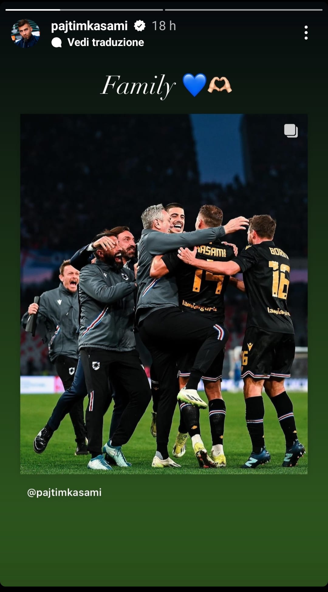 Sampdoria, la nuova famiglia di Pajtim Kasami: la svizzero è a casa ...