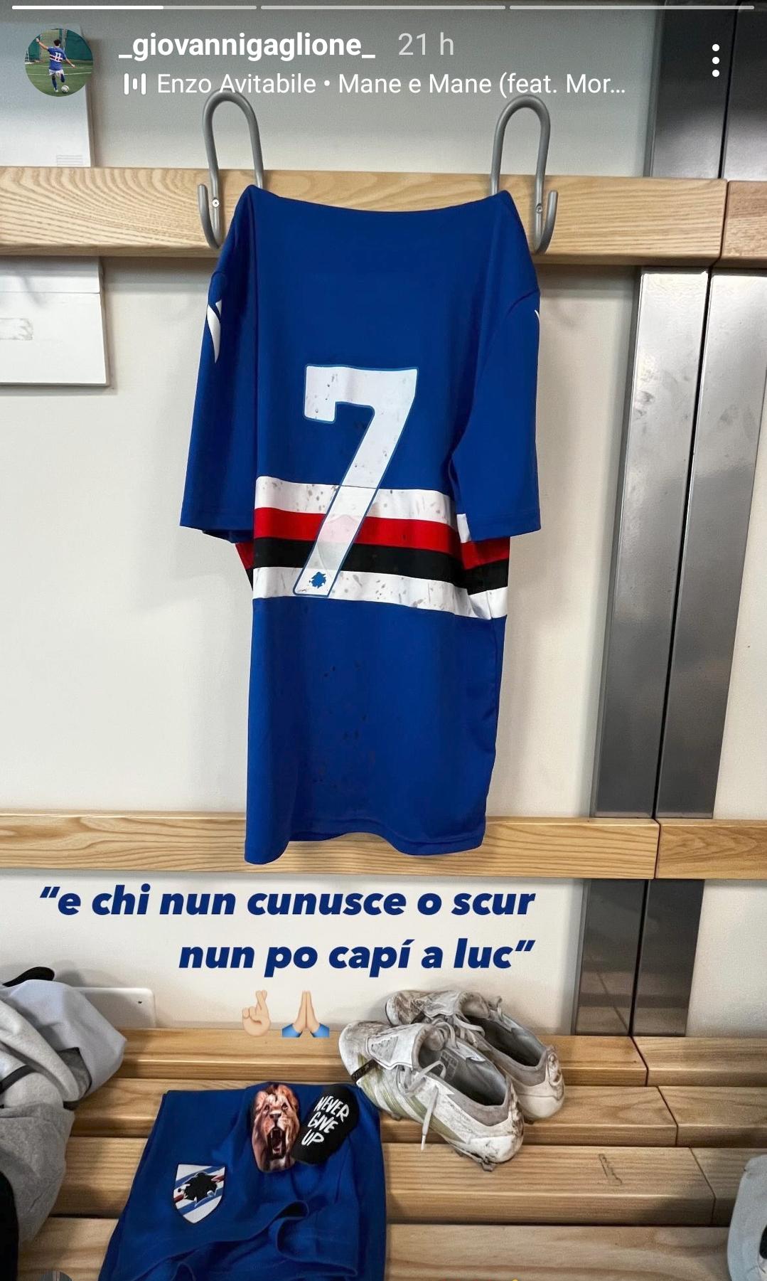 Sampdoria Under 15, Gaglione e l'amore per la sua squadra: il post ...
