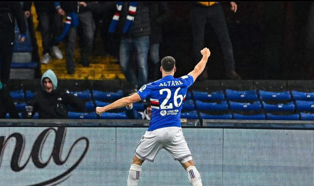 Sampdoria, record per Altare contro il Sassuolo: è il giocatore con meno presenze ad indossare ...